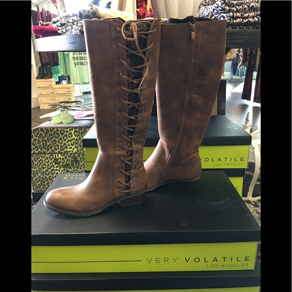 Volatile | Shoes | Volatile Brown Leopard Side Lace Boots | Poshmark